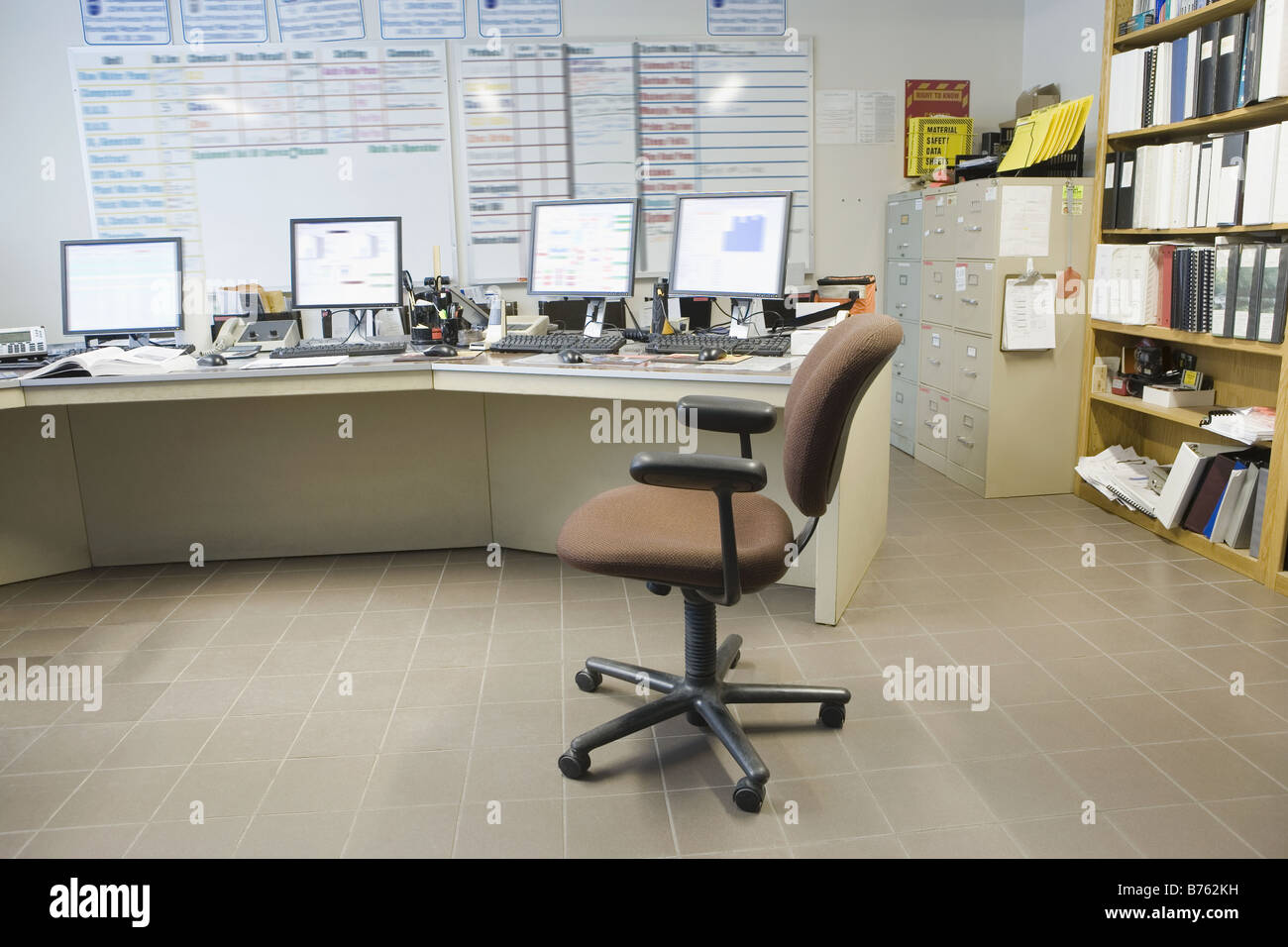 Interiors of an empty control room Stock Photo - Alamy