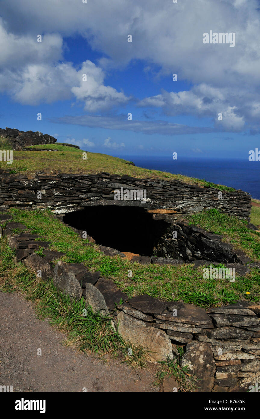 Orongo is a stone village and ceremonial center at the southwestern tip ...