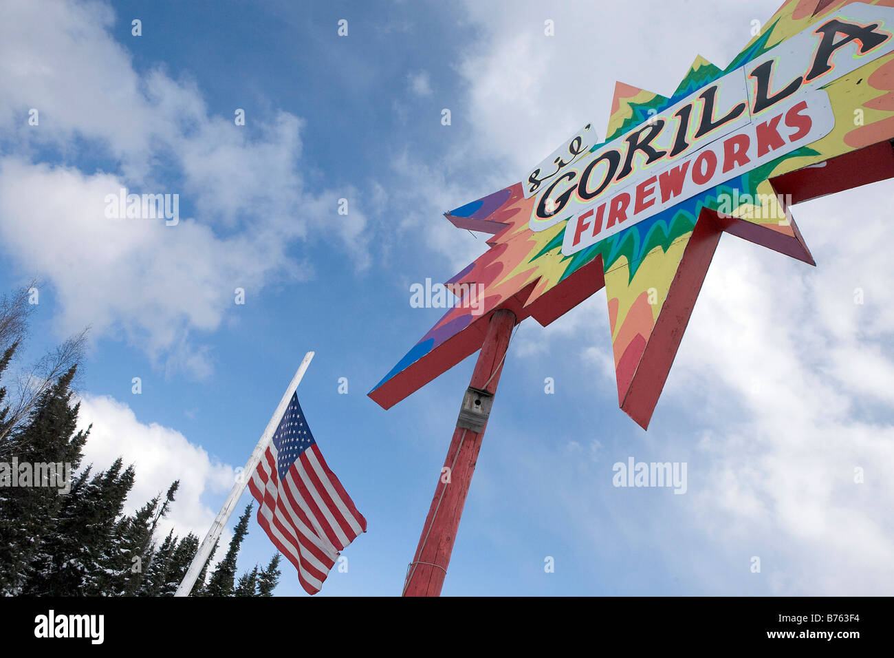 American flag fireworks usa hi-res stock photography and images - Alamy