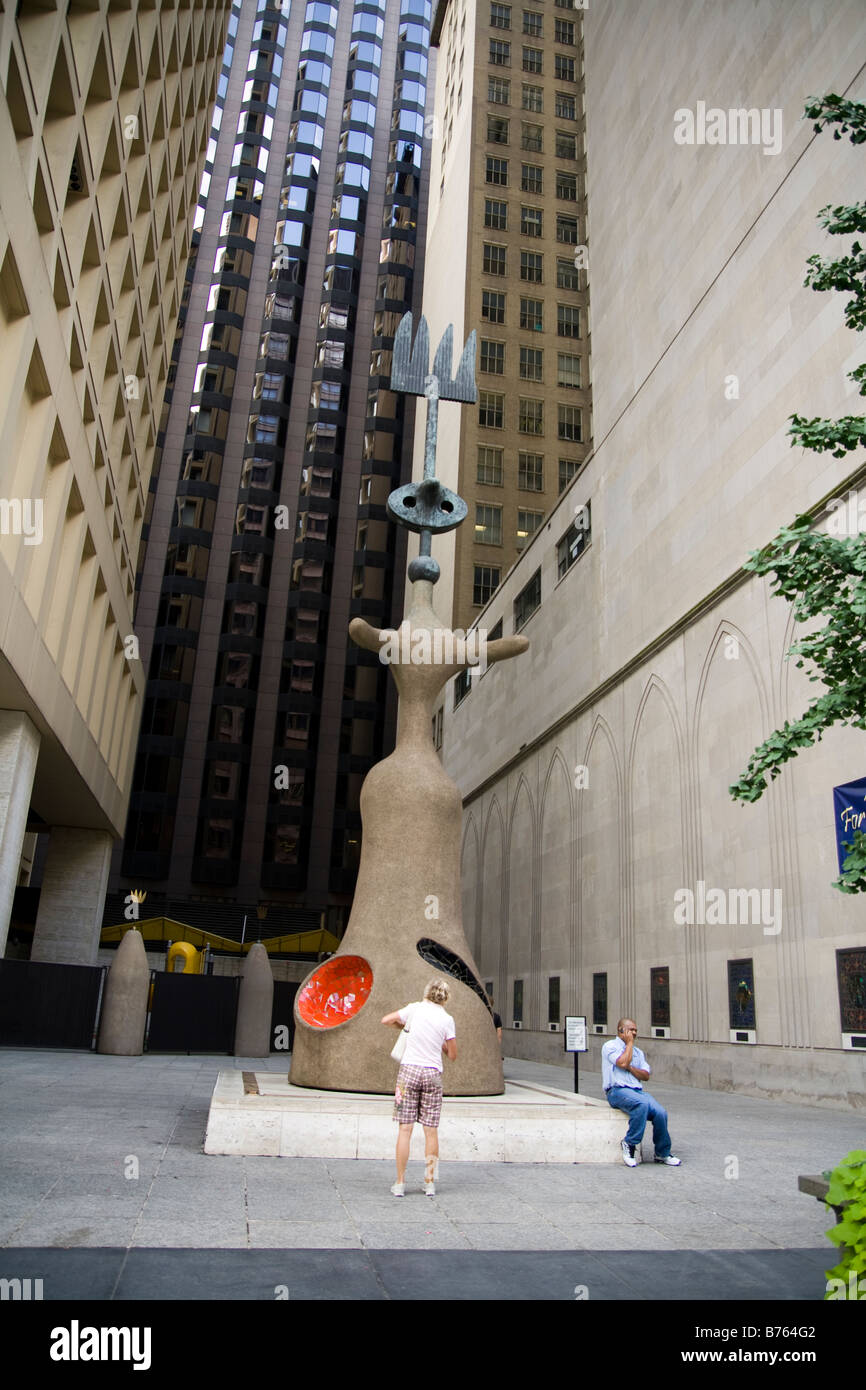 Miro sculpture Chicago downtown city across from Daley Plaza Stock ...