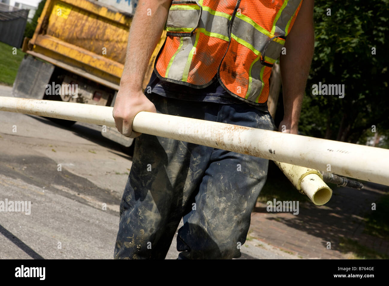 Carrying pipe hi-res stock photography and images - Alamy
