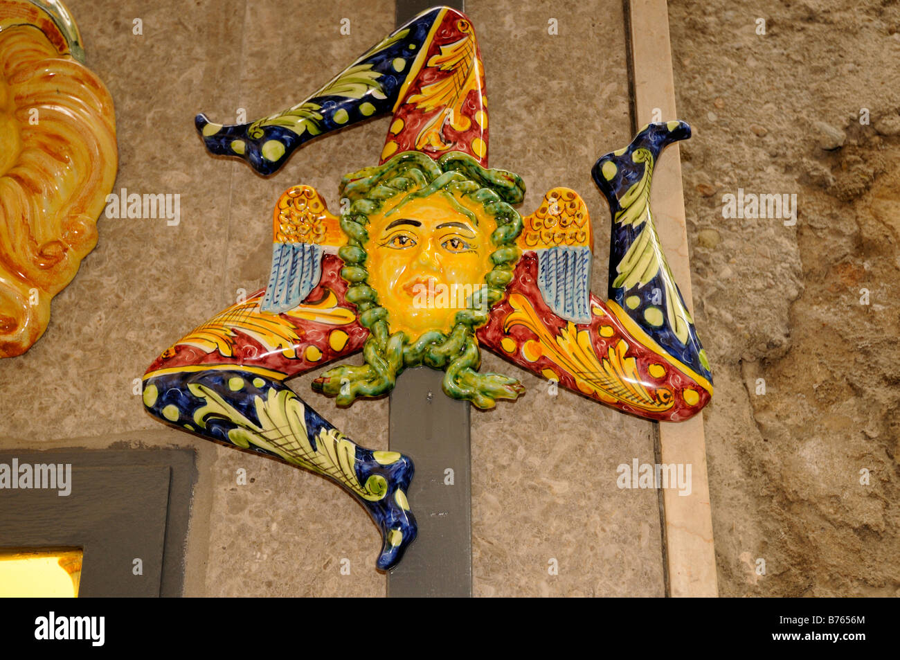 Ceramic Trinakria- Triangular Symbol of Sicily, Taormina, Sicily, Italy ...