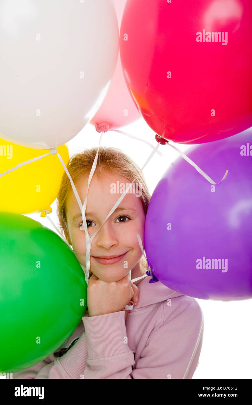 girl with ballons Stock Photo - Alamy