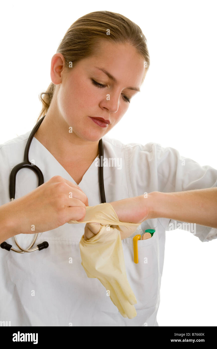 nurse with gloves Stock Photo - Alamy