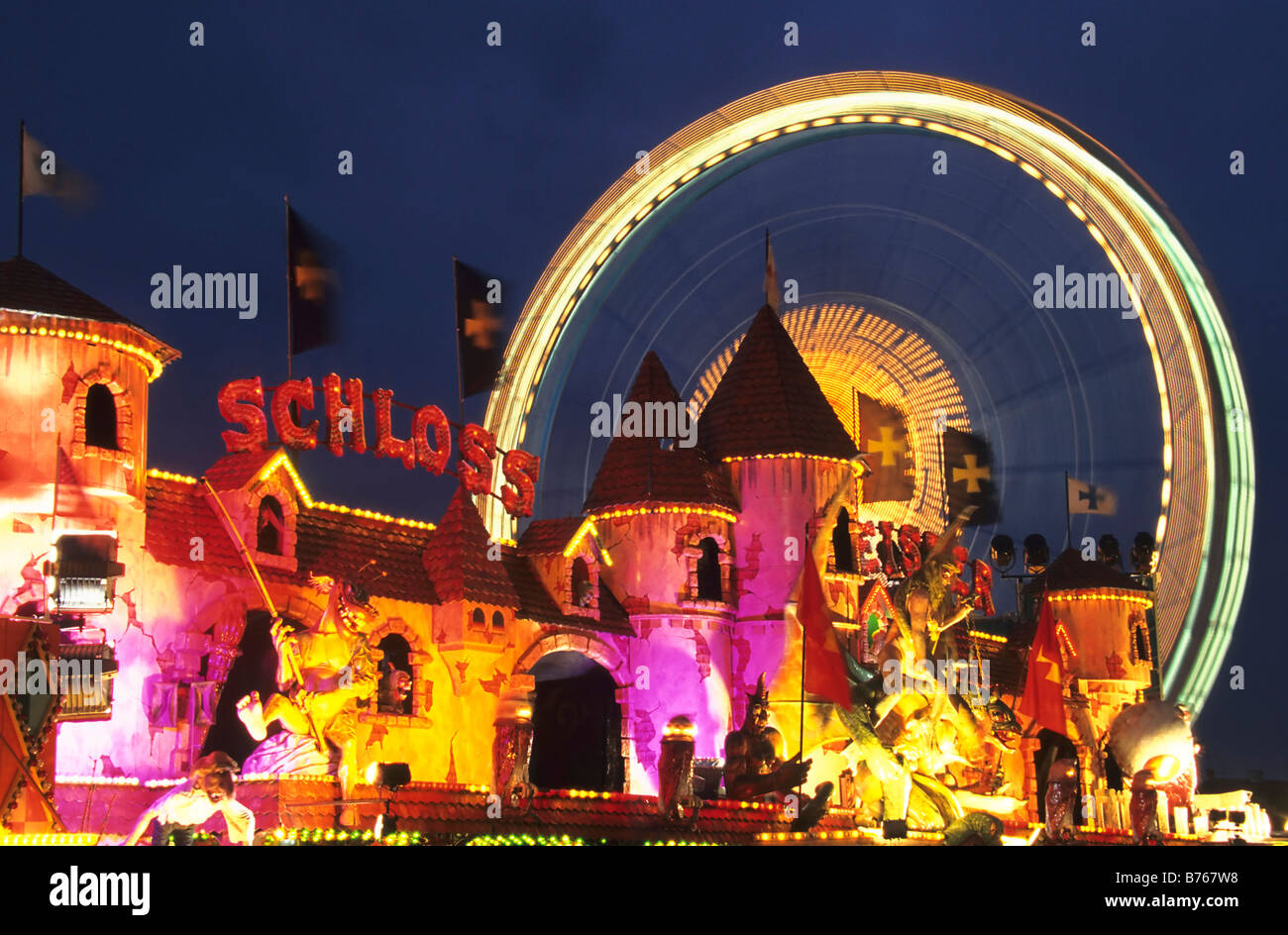 big wheel october festival fairground ride munich folk festival bavaria ...