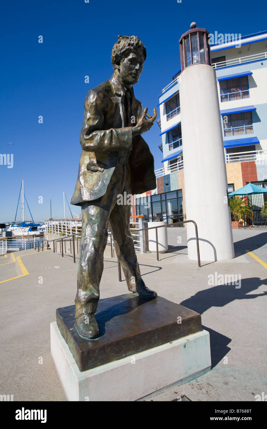 Jack London Statue, Jack London Square, Oakland, California, USA Stock ...