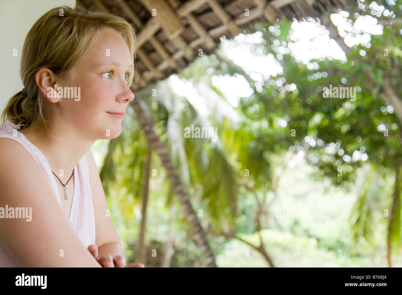 girl on the window Stock Photo - Alamy