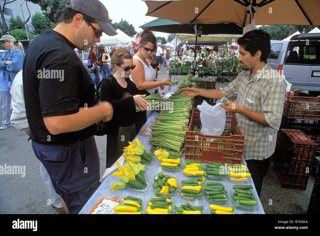 Farmer's Market, Main Street, Santa Monica, California (LA Stock Photo ...