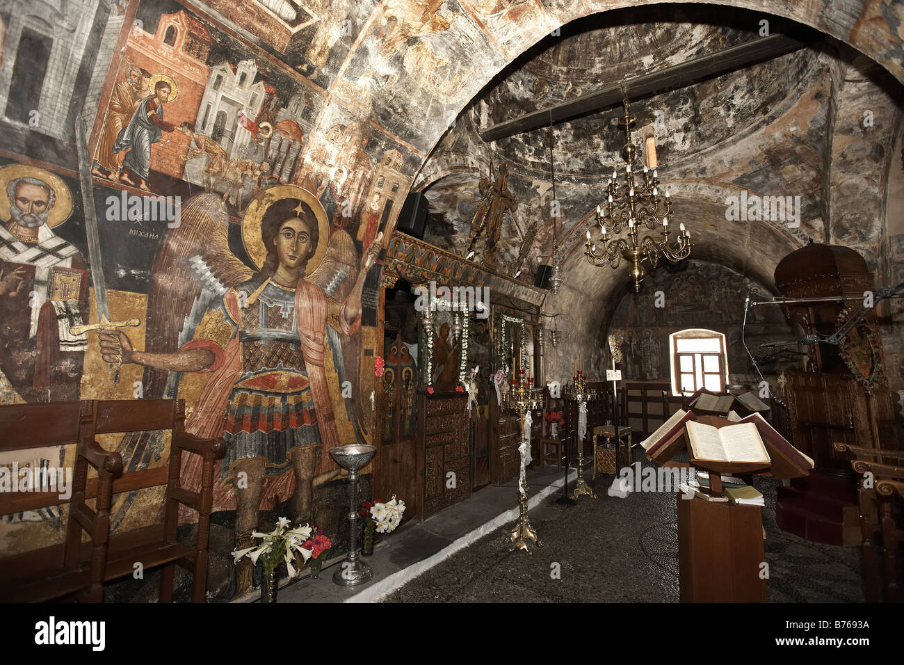 Byzantine monument Interior of the Church of the Dormition of the ...