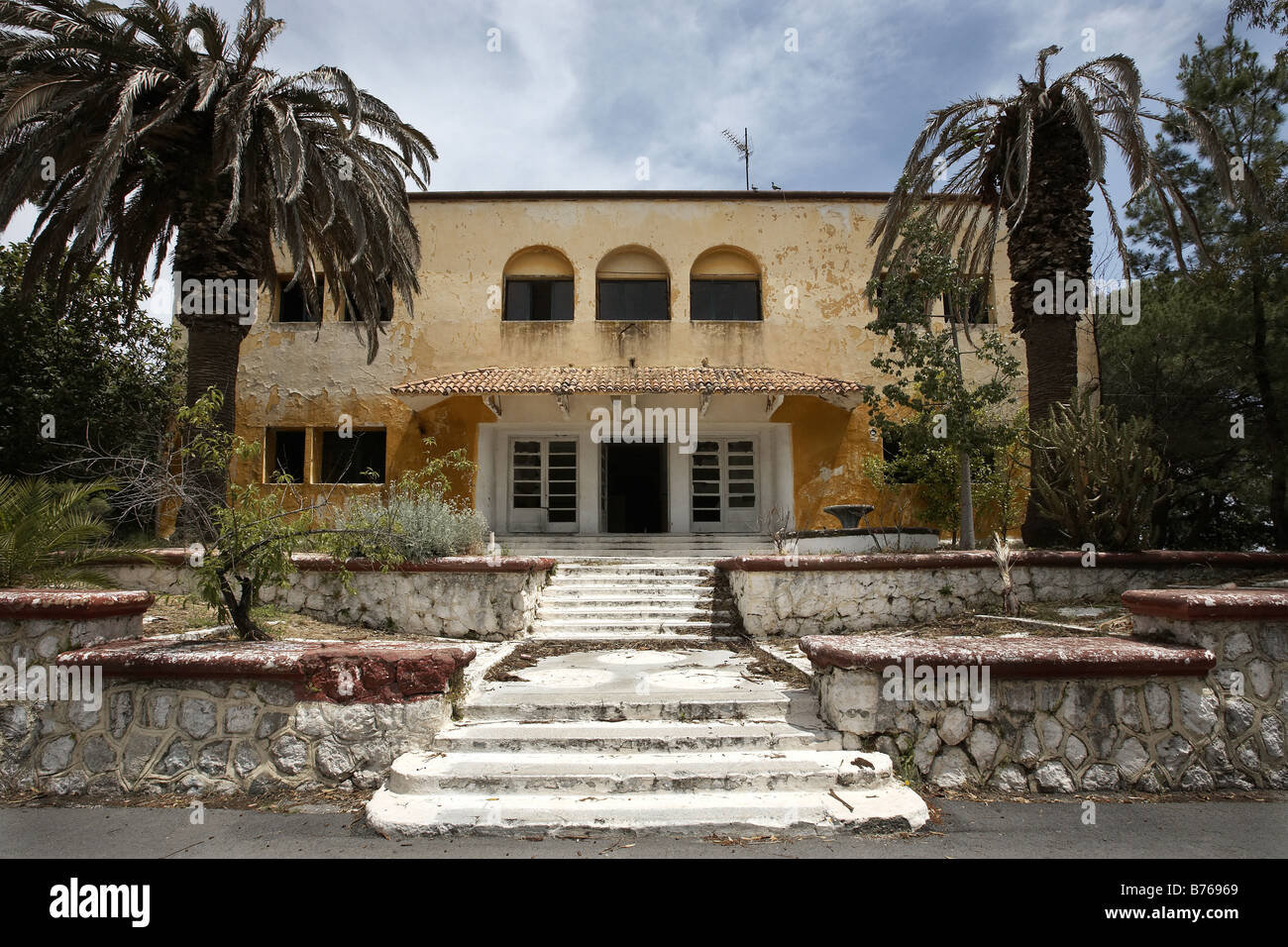 Abandoned buildings left by the Italians who colonised Eleoussa Rhodes ...