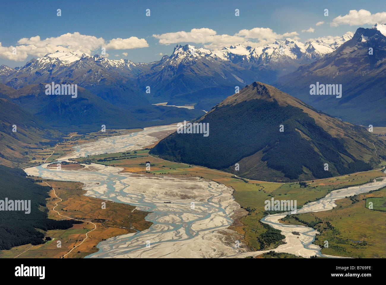 dart river valley Mt Alfred Forbes Mountains mount aspiring national ...