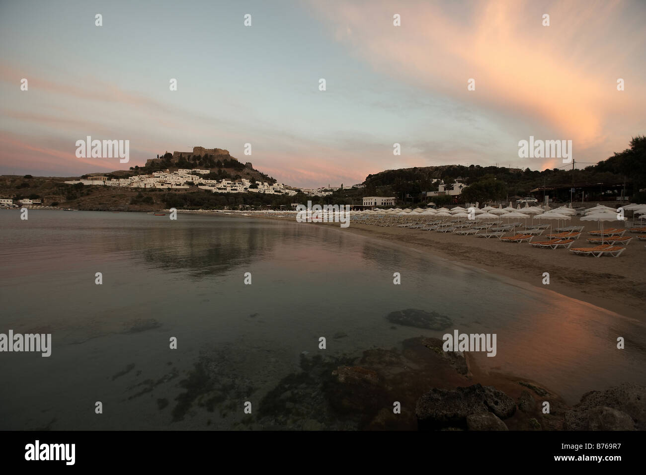 Lindos sunset hi-res stock photography and images - Alamy