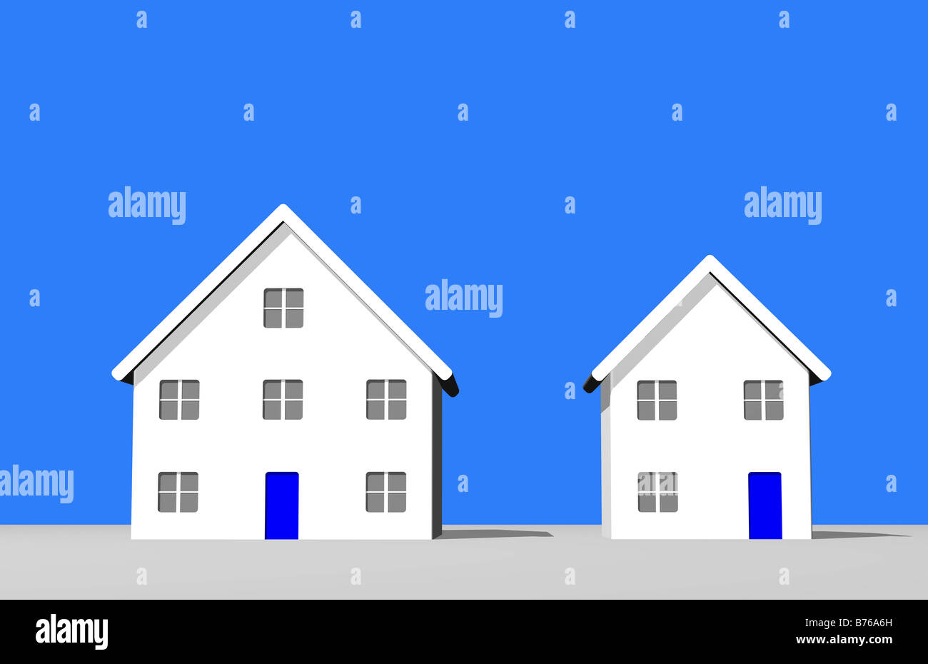 Different sized houses hi-res stock photography and images - Alamy