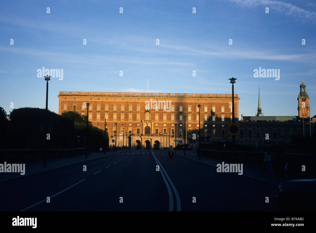 Royal Palace in sunset light, Gamla Stan, Stockholm, Sweden Stock Photo ...