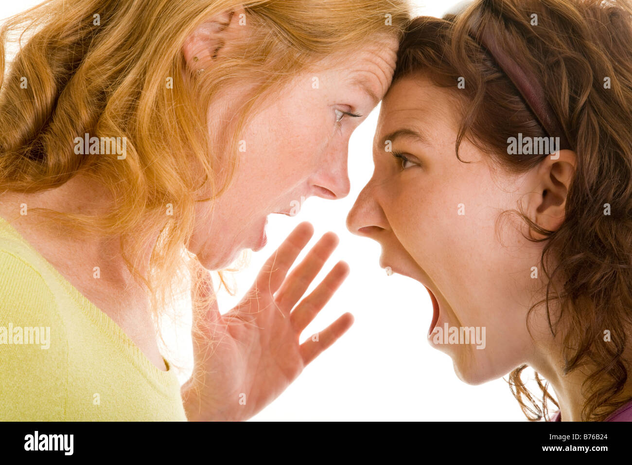 Teenager screaming to his mother Stock Photo - Alamy