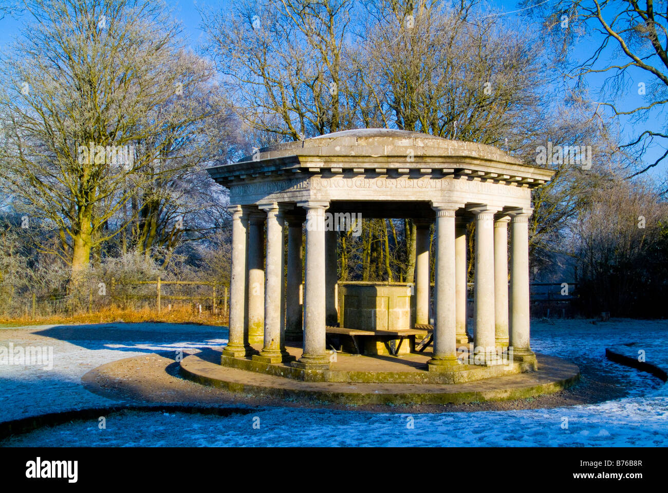 Reigate Hill, The Inglis Memorial at Colley Hill and in the winter ...