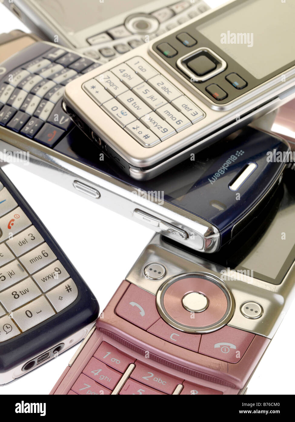 Collection or Pile of Old Yesterdays Technology Mobile Cell Phones Out ...