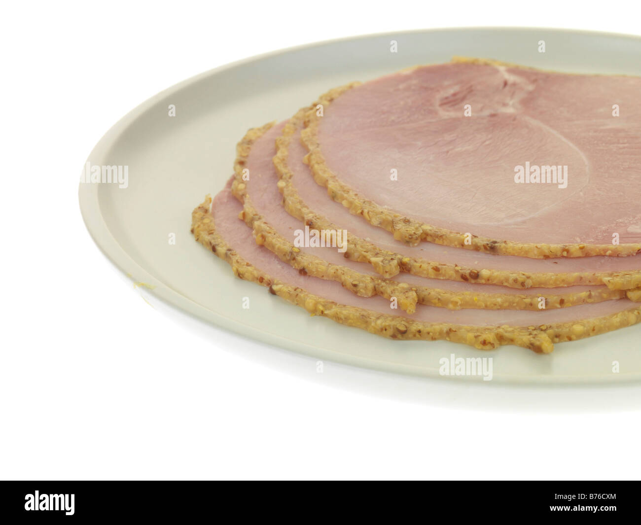 Slices ham isolated roast hi-res stock photography and images - Alamy