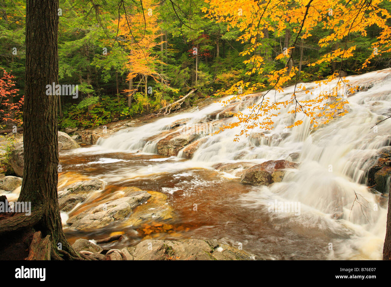 Waterfall on Cascade Brook, Beside Cascades-Basin Trail, Appalachain ...