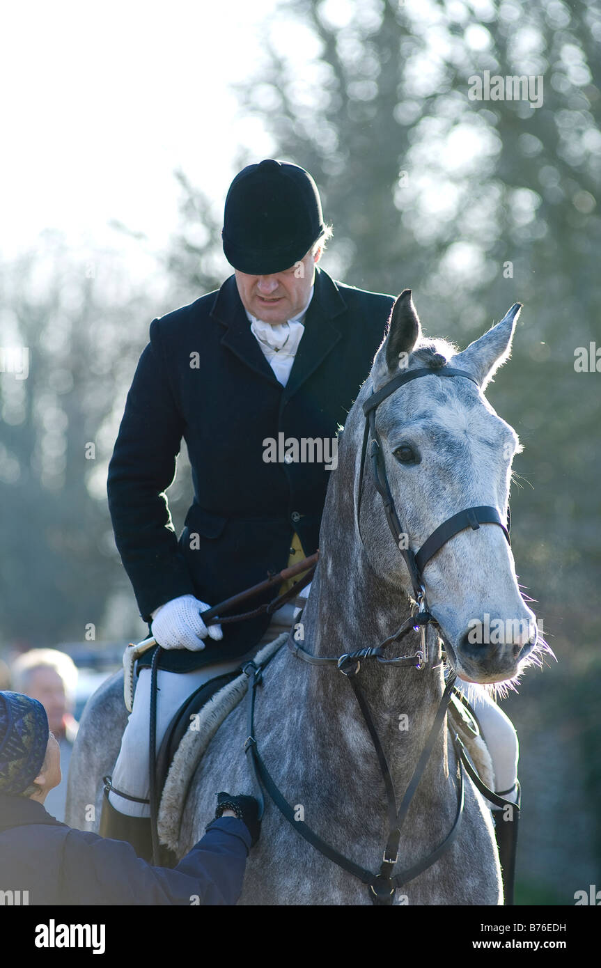 Teh Avon Vale Hunt on it's traditional Boxing day Fox Hunt Stock Photo ...