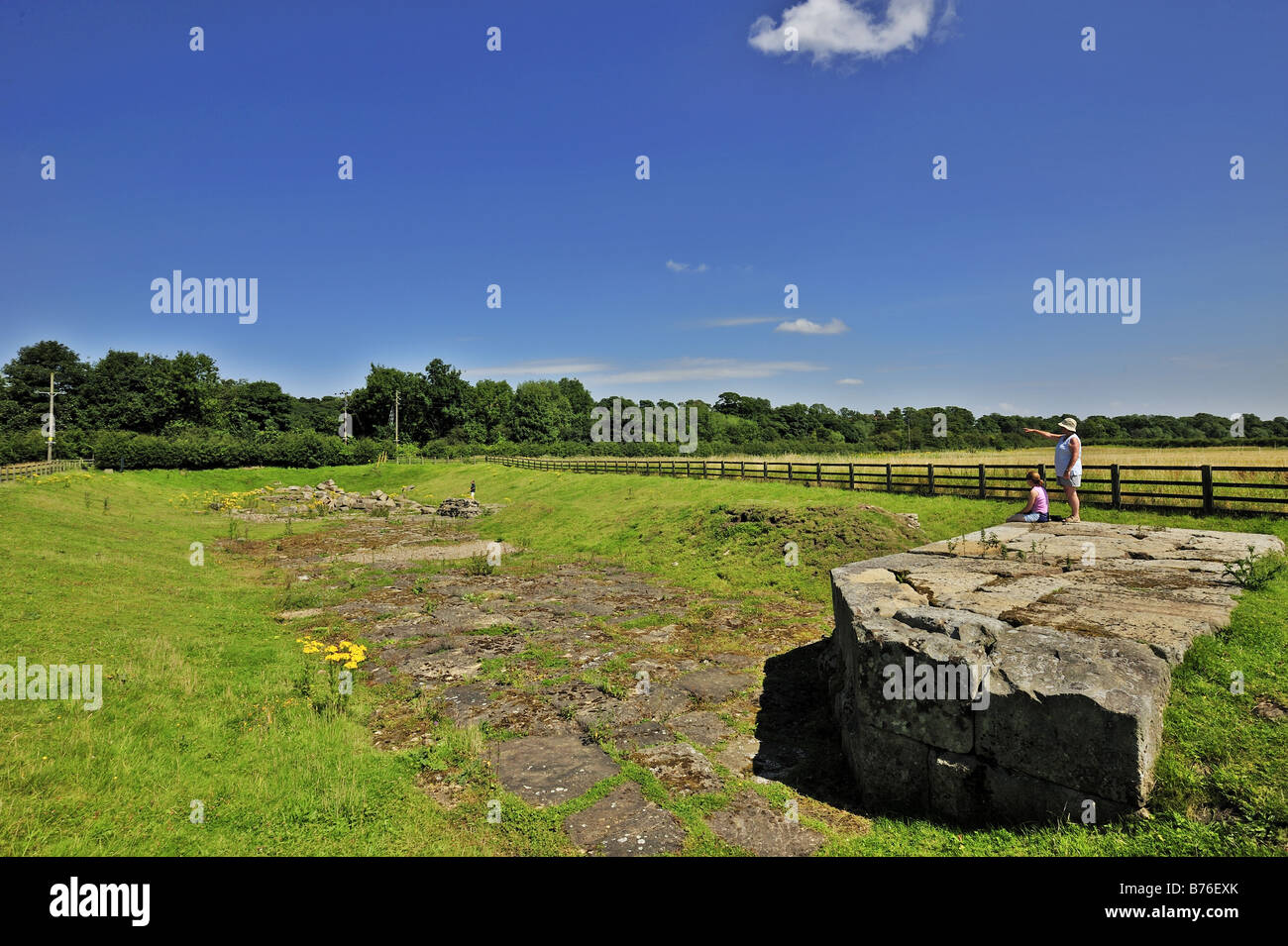 Remains of Piercebridge Roman bridge Stock Photo - Alamy