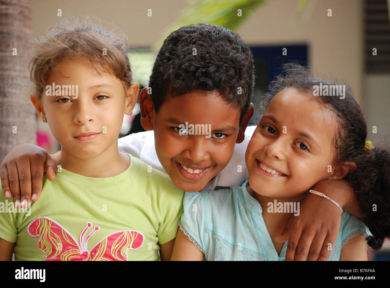 Portrait of a Hispanic group of children Stock Photo - Alamy