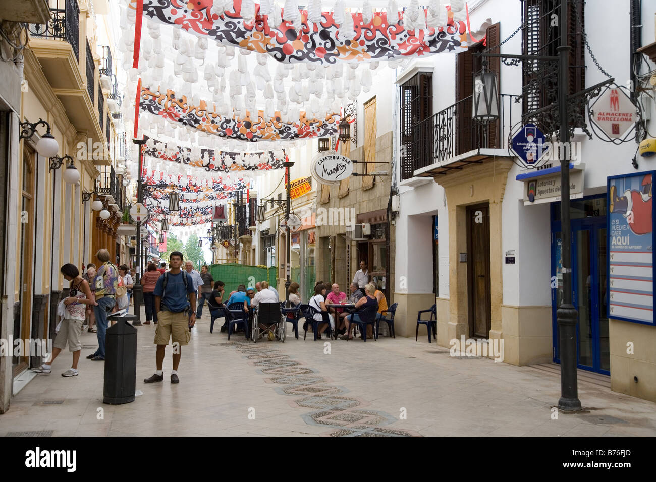 Street Cafe in Ronda, Andalucia, Spain Stock Photo - Alamy