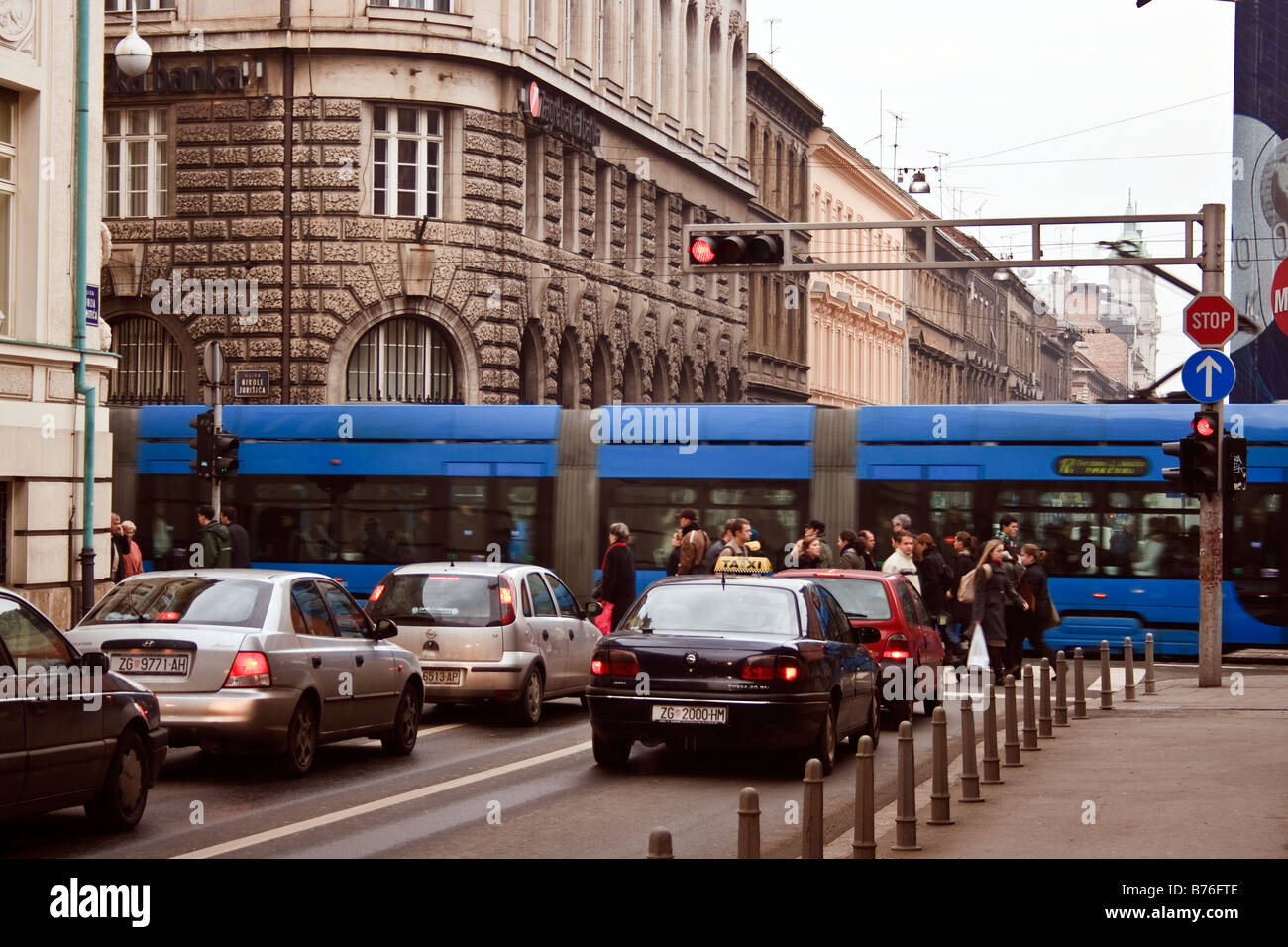 CROATIA, ZAGREB. Traffic in a street in Zagreb Stock Photo - Alamy