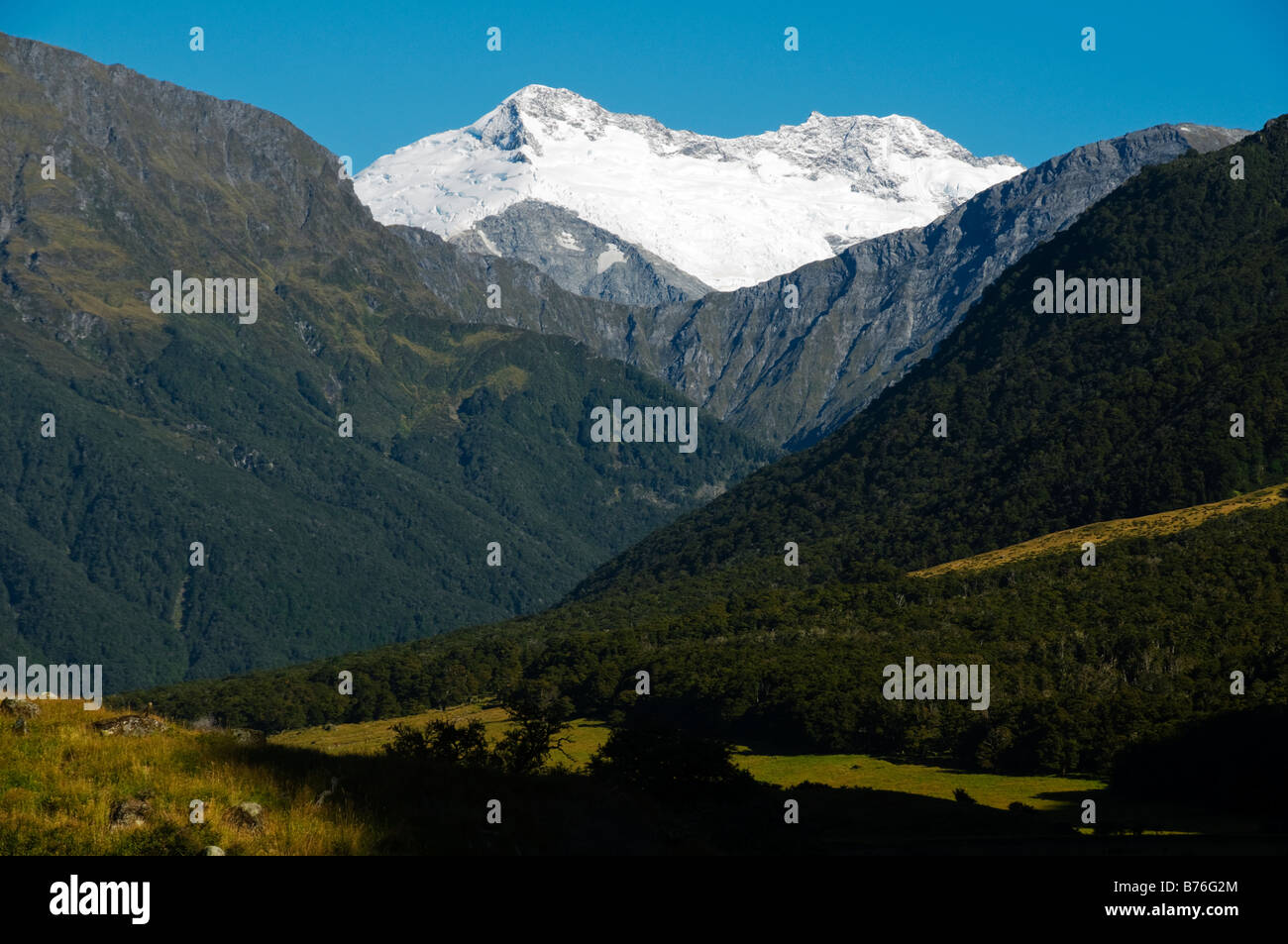 Mount Edward from the Matukituki valley, Mount Aspiring National Park ...