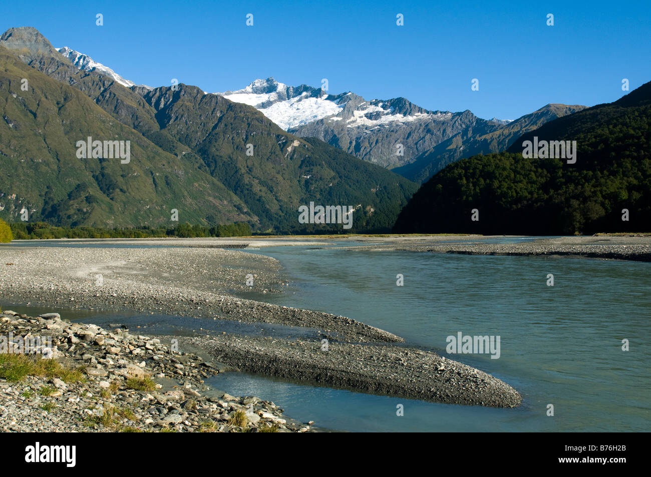 Mount Avalanche and the Avalanche glacier from the Matukituki valley ...