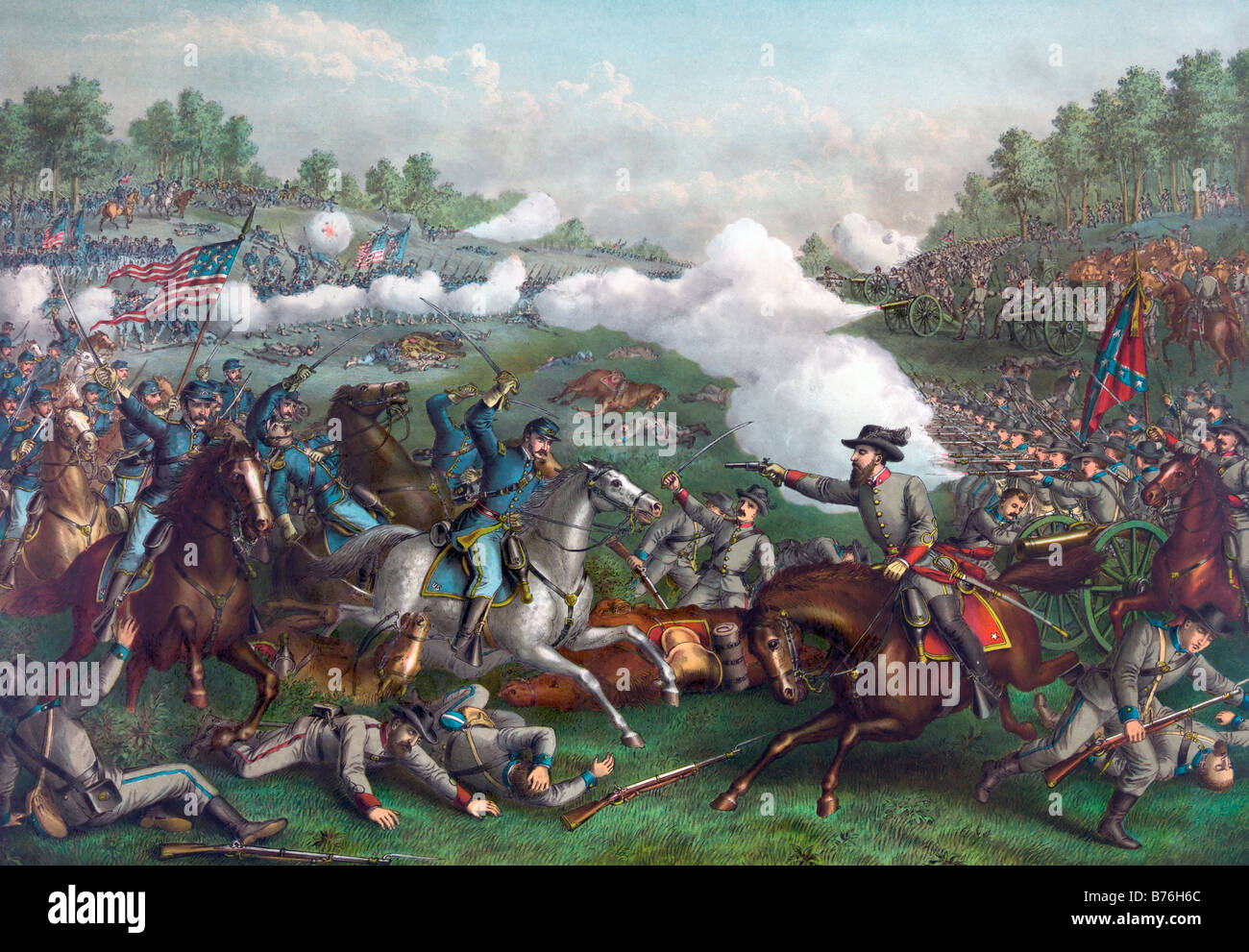 American civil war battle painting hi-res stock photography and images ...