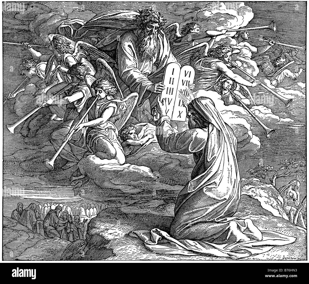 Moses ten commandments Black and White Stock Photos & Images - Alamy