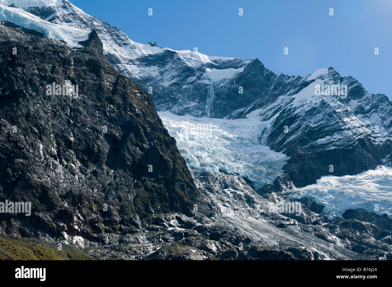 The Rob Roy glacier, Mount Aspiring National Park, South Island, New ...