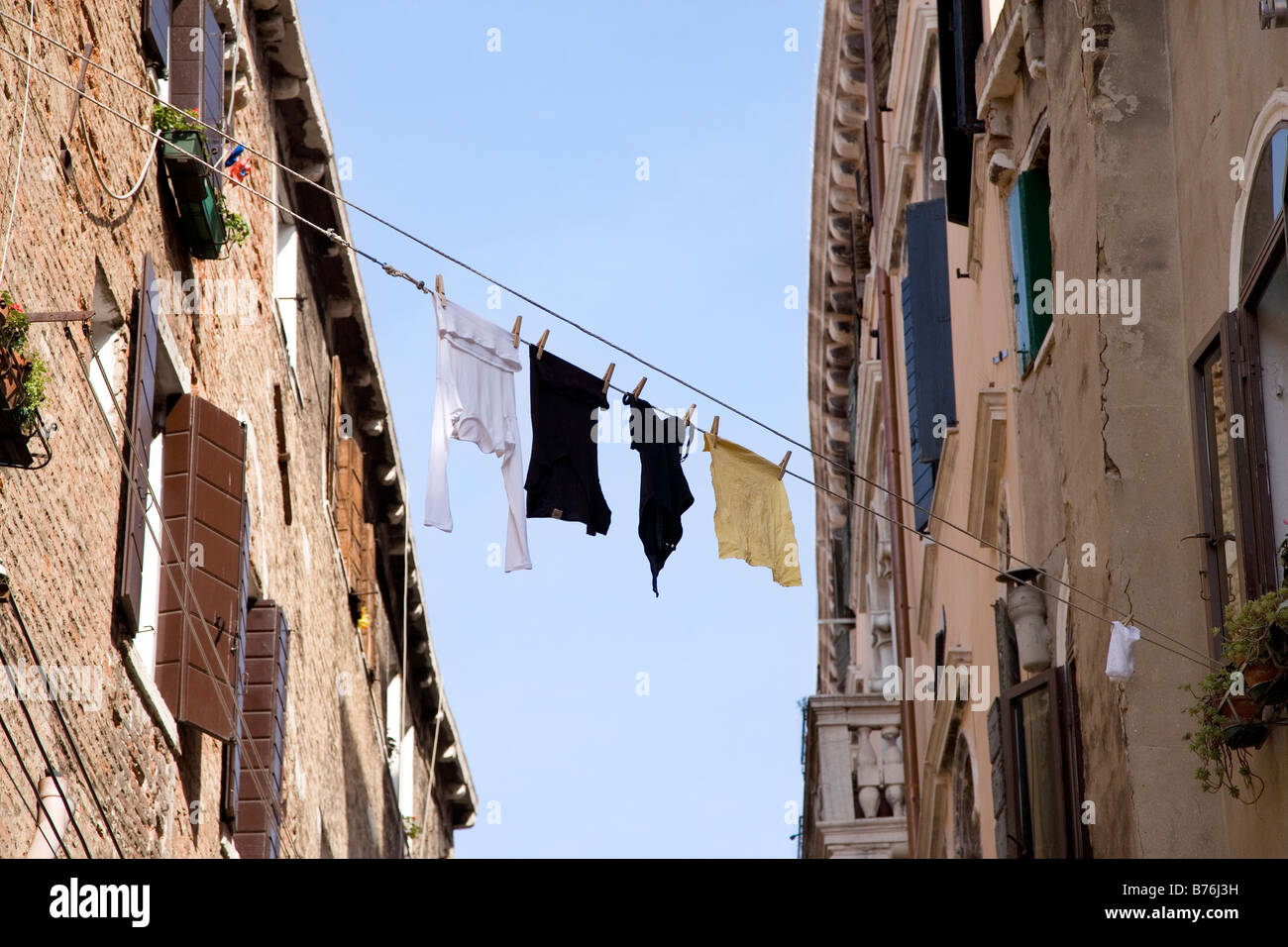 Clothesline, Venice, Veneto, Italy Stock Photo - Alamy