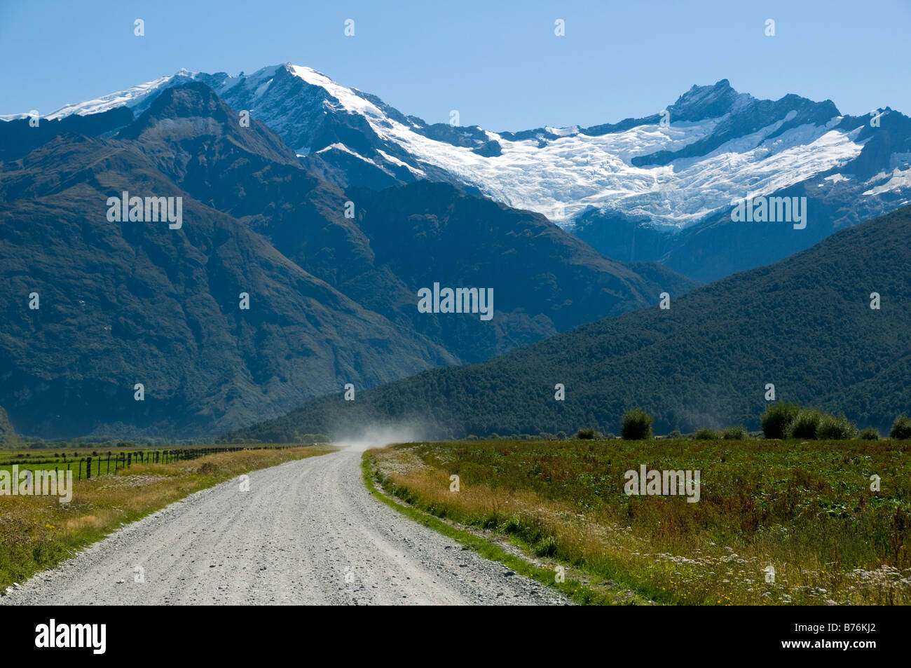 Mount Avalanche and the Avalanche glacier from the Matukituki valley ...