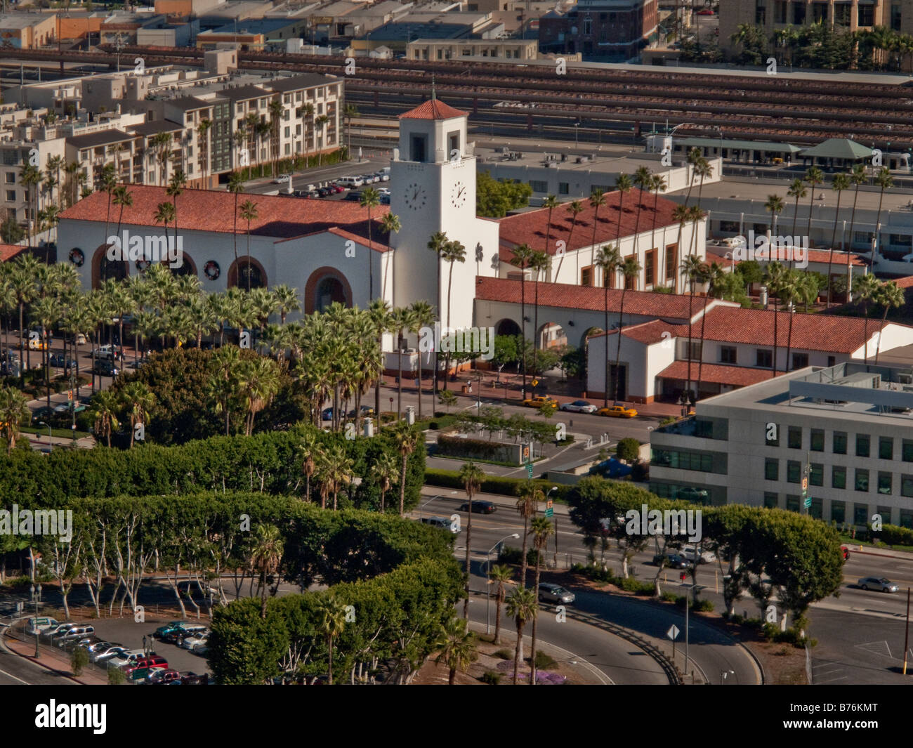High angle view of city hall, Los Angeles, California Stock Photo - Alamy