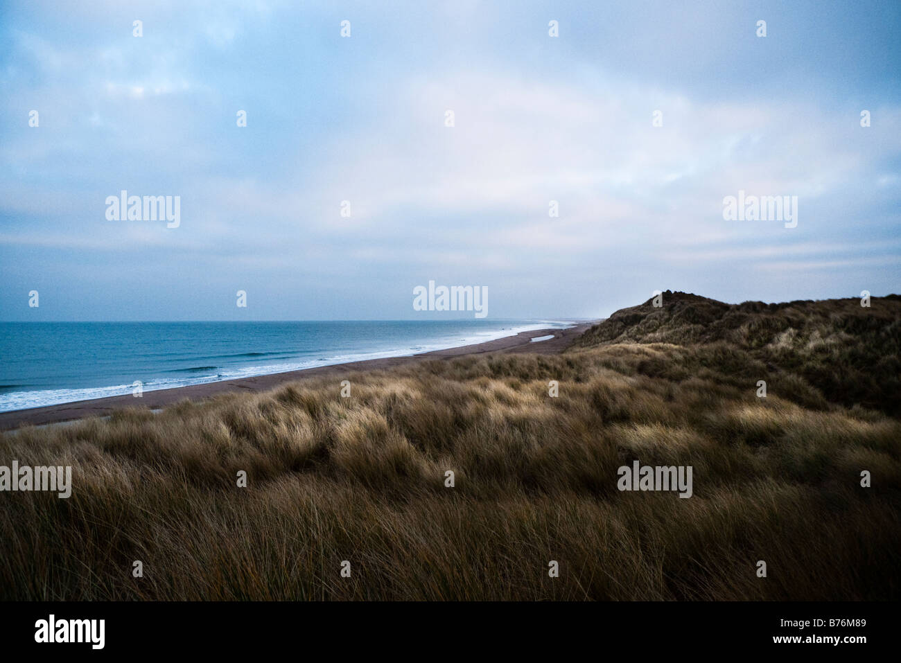 Dunes at Cheswick Beach UK Stock Photo - Alamy