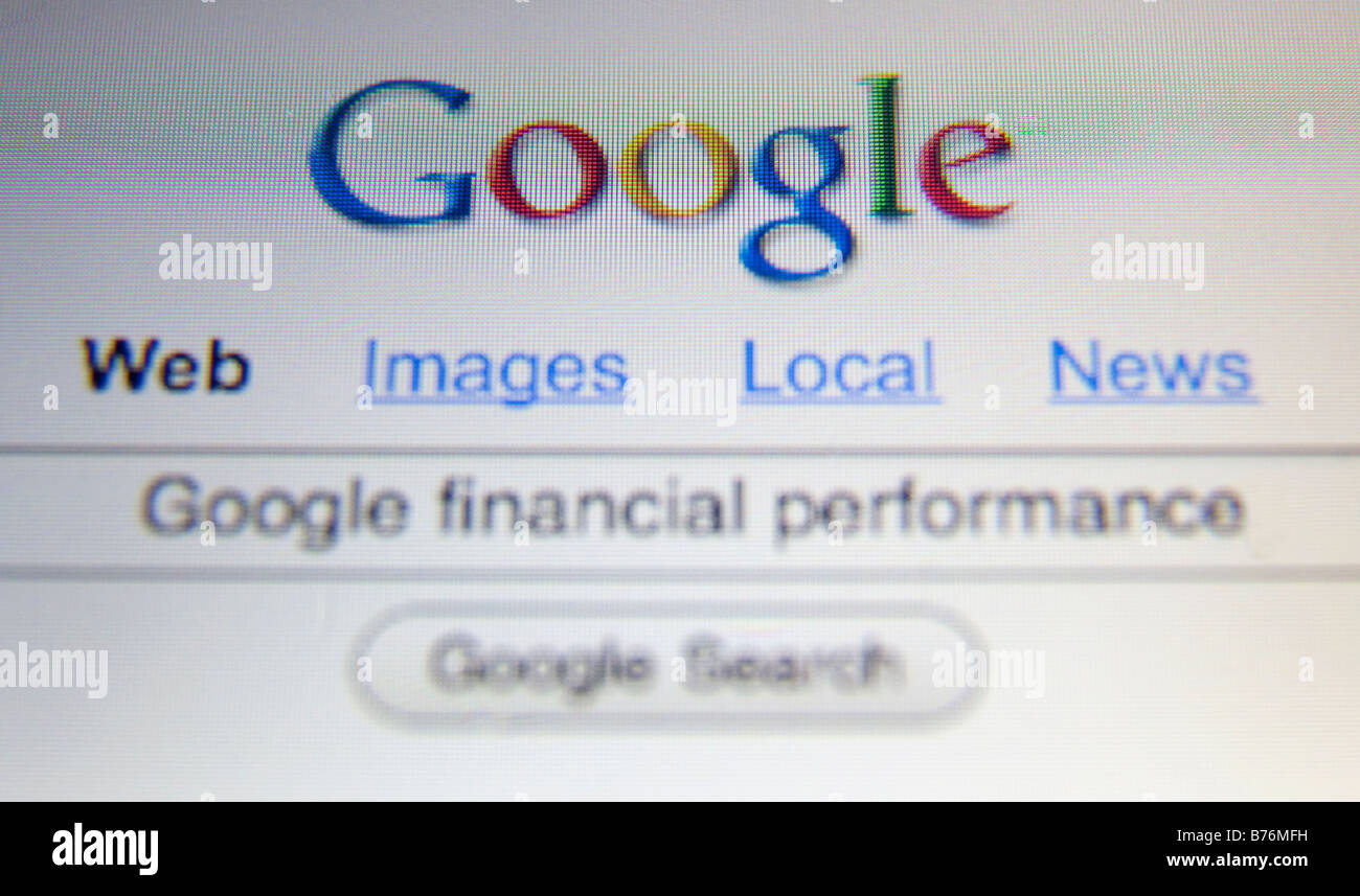 Internet giant Google Inc logo on a computer screen Stock Photo - Alamy