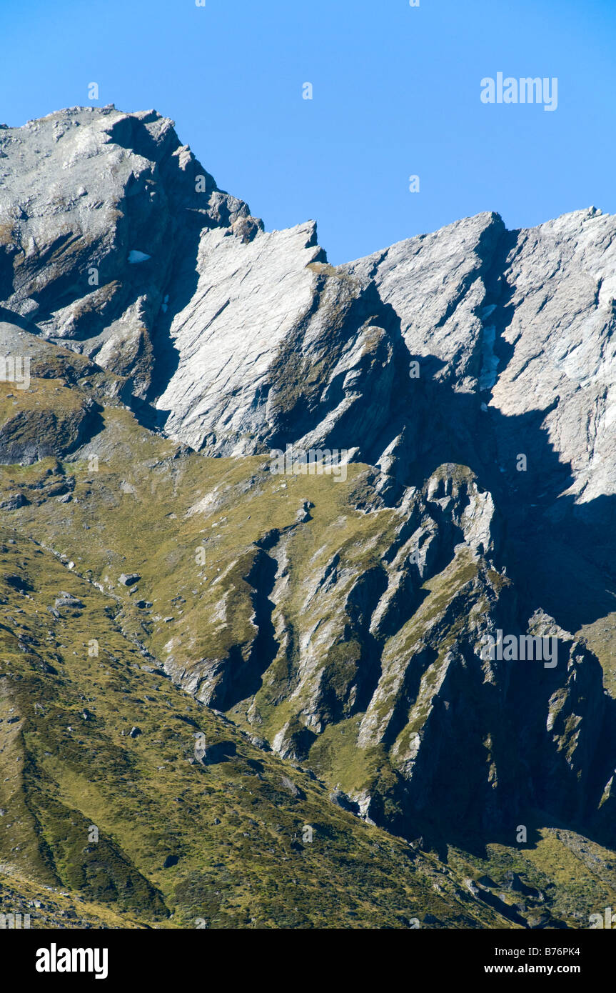 Cliffs and ridges on the Forbes Mountains, from the Shelter Rock Hut ...
