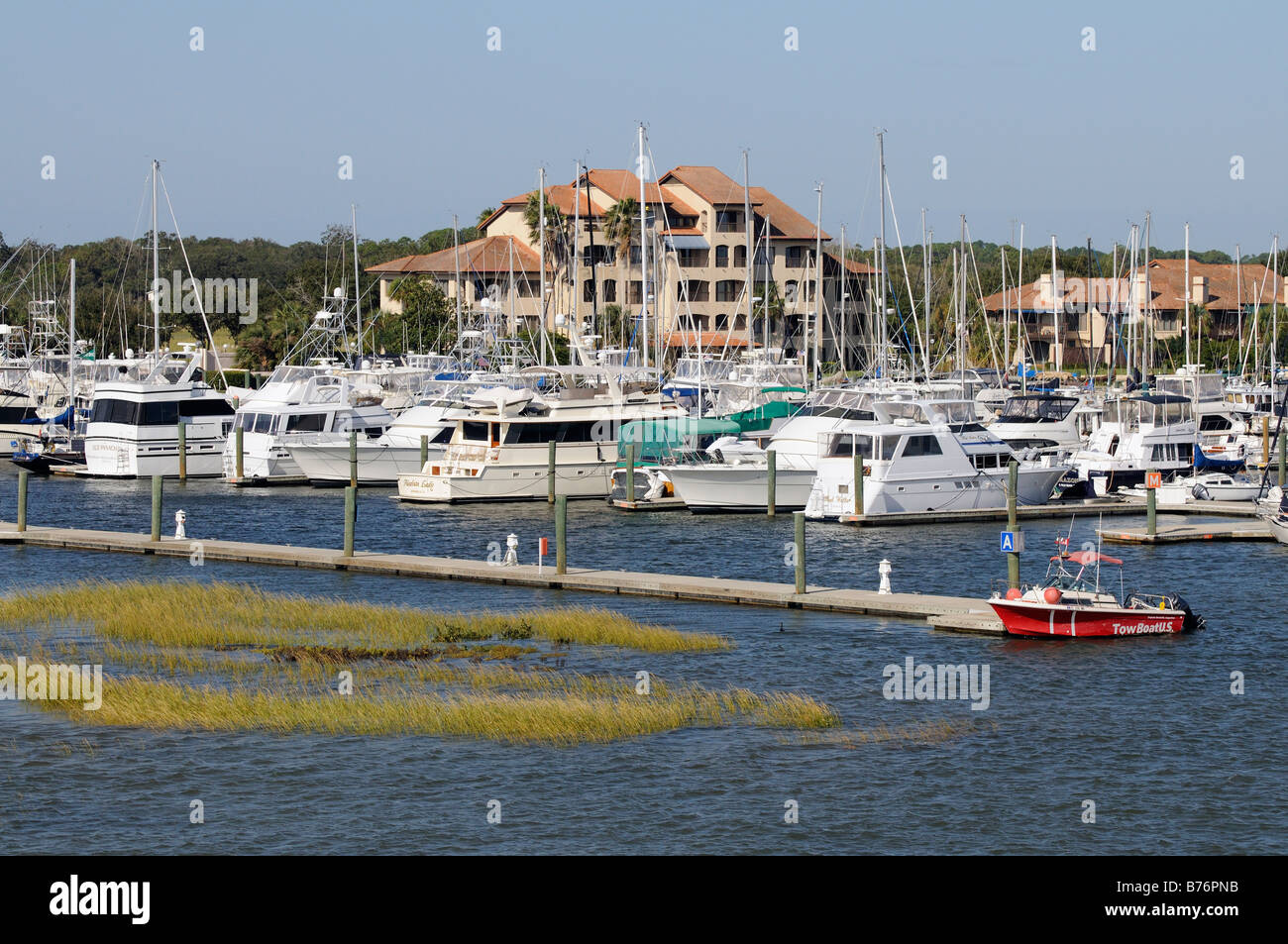 St Augstine intracoastal waterway Florida USA Waterfront marina Stock ...