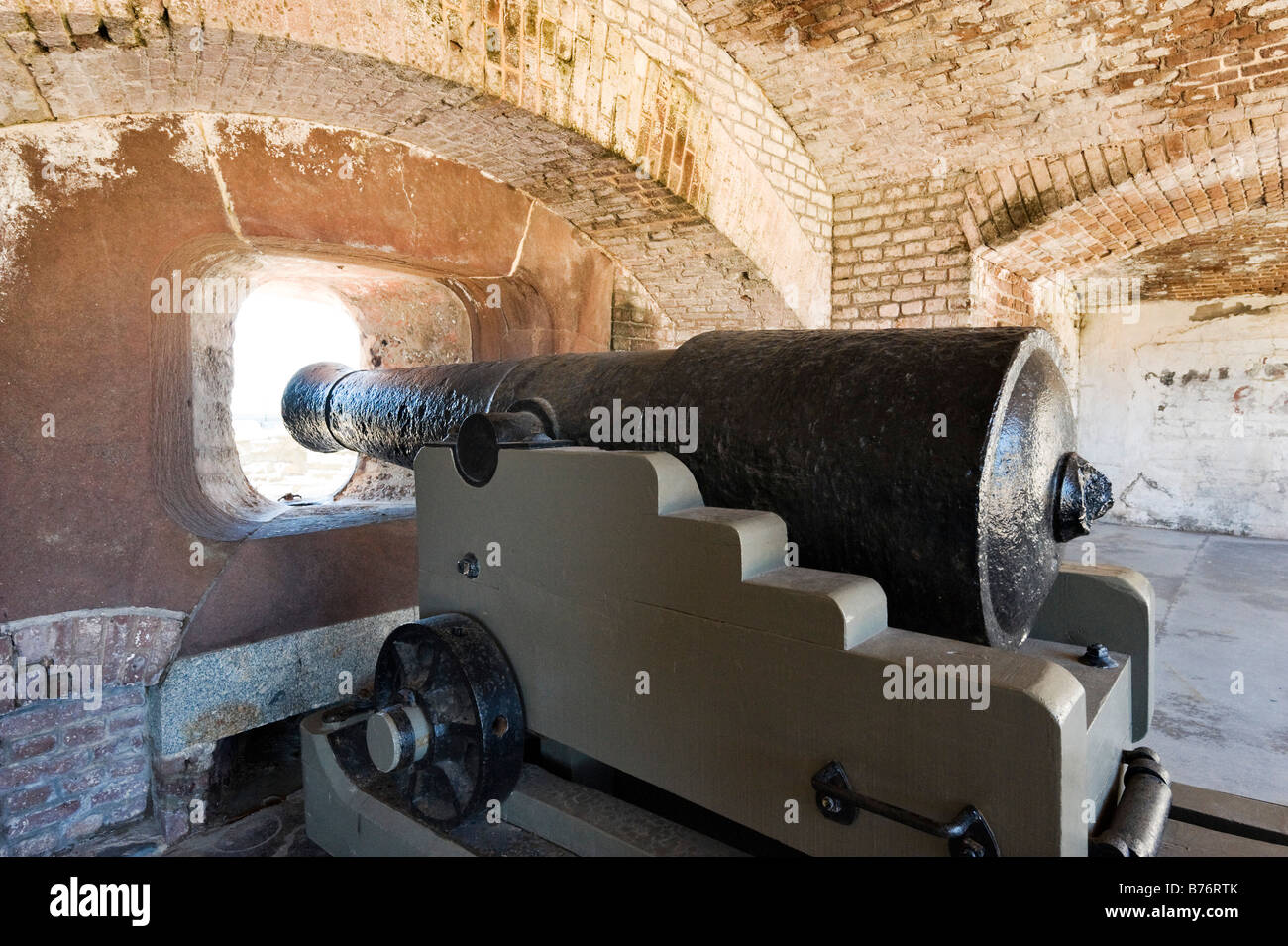 Cannon at Fort Sumter (site of the opening shots of the American Civil ...