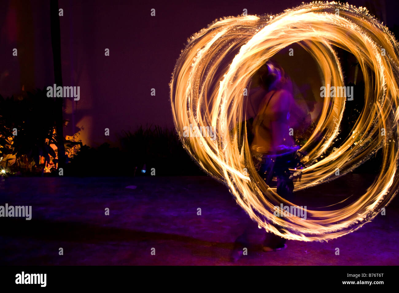 Fire dancers performing night in hi-res stock photography and images ...