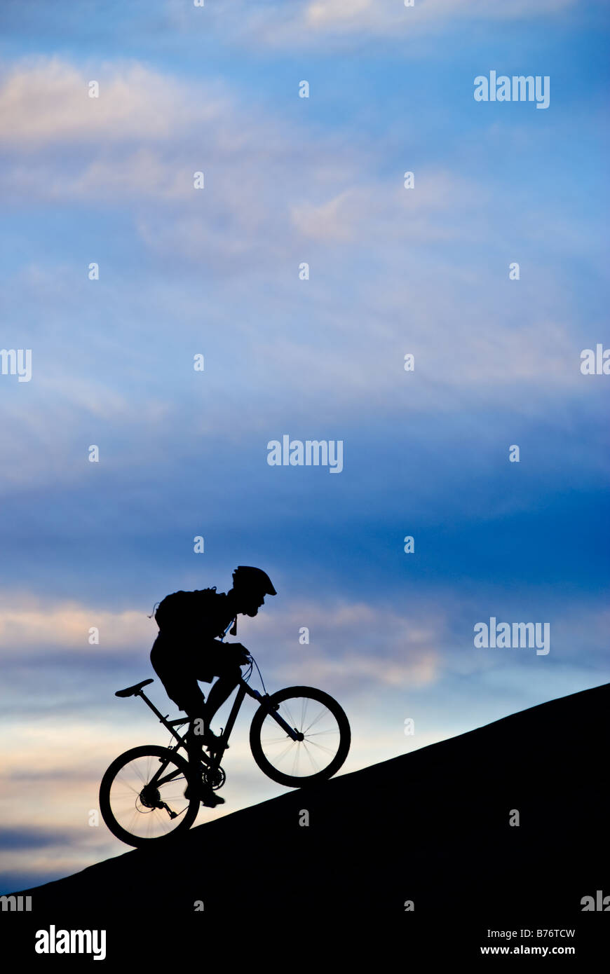 A biker climbing the Slick Rock trail Stock Photo - Alamy