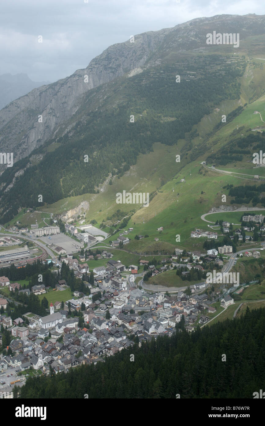 Swiss alps mountain aerial valley hi-res stock photography and images ...