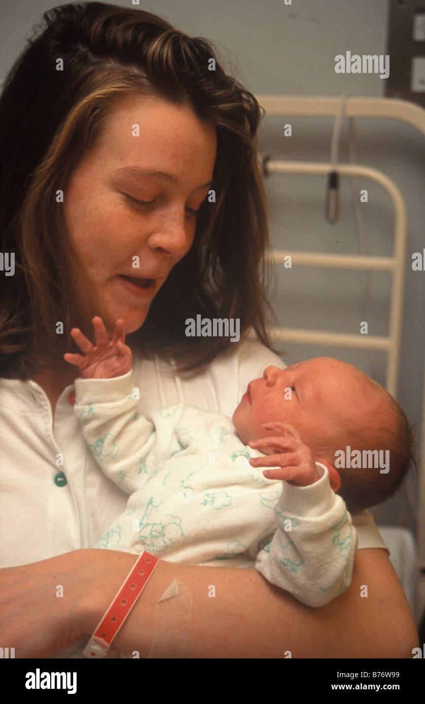 mother with newborn baby in hopsital Stock Photo - Alamy