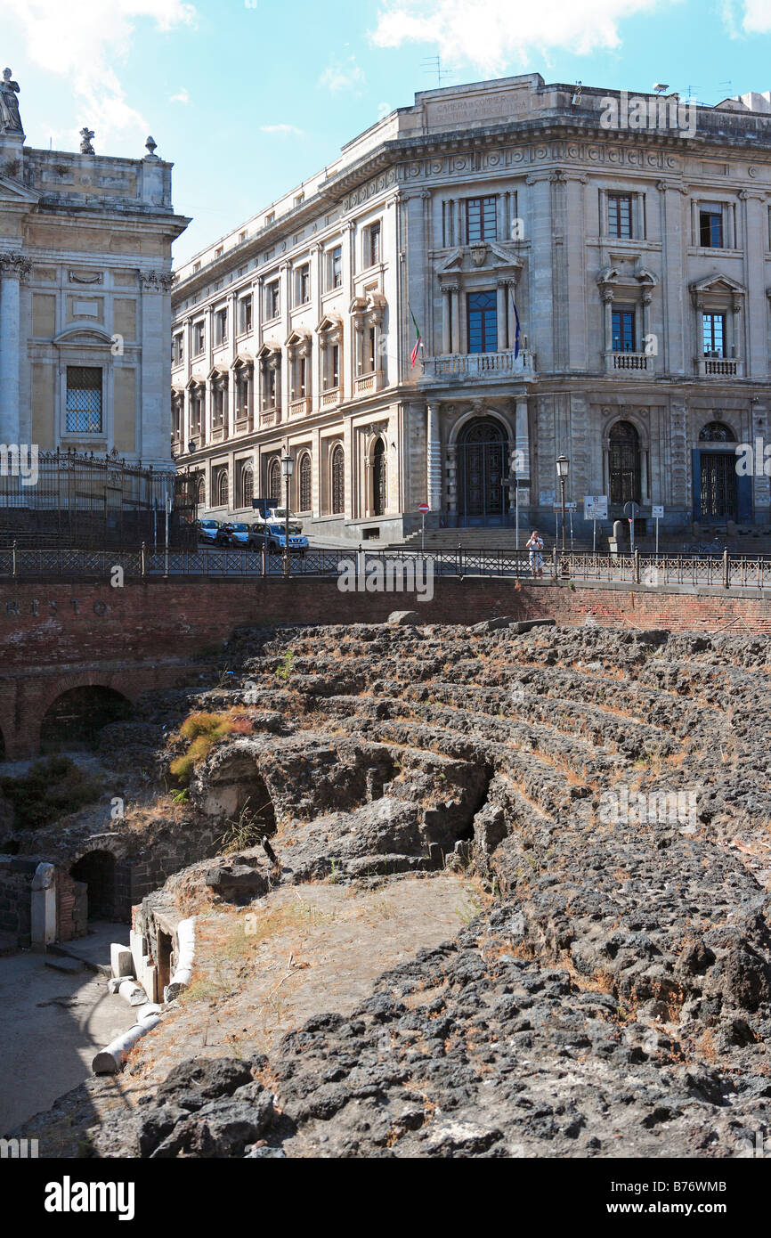 Roman Amphitheatre, Catania, Sicily Stock Photo - Alamy