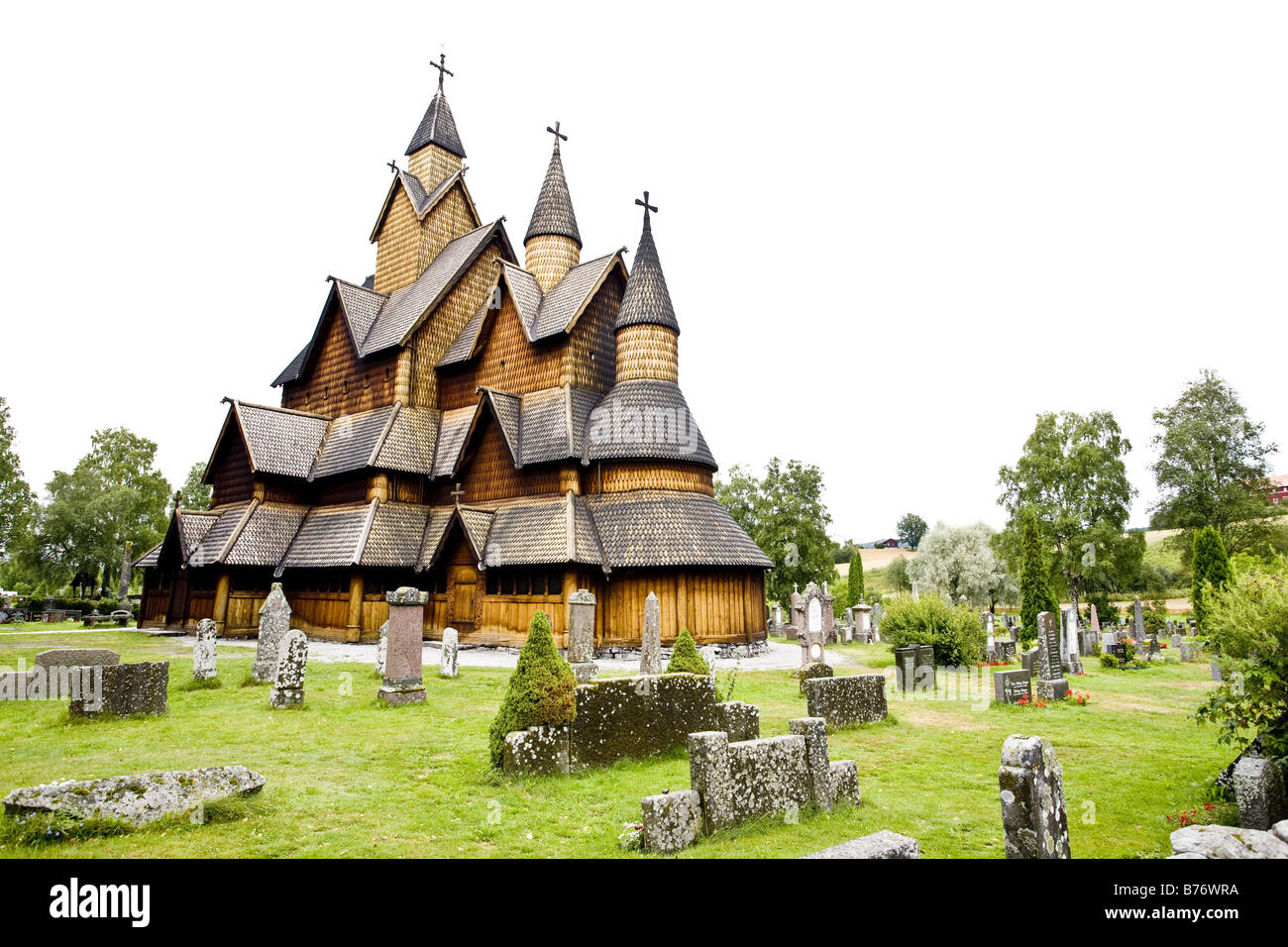 wooden church of heddal Stock Photo - Alamy