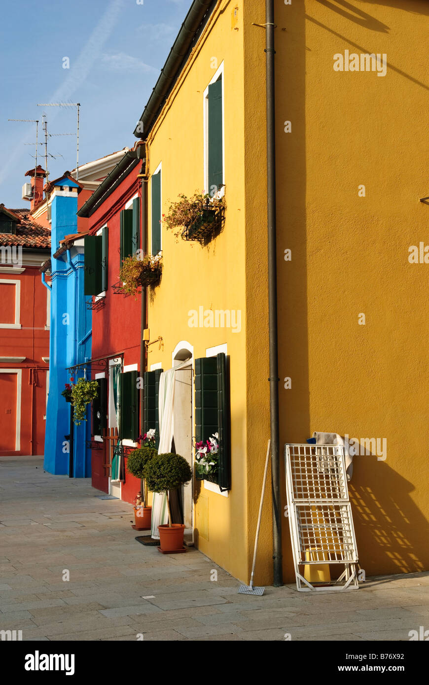 Corner, Burano Island Venice Italy Stock Photo - Alamy