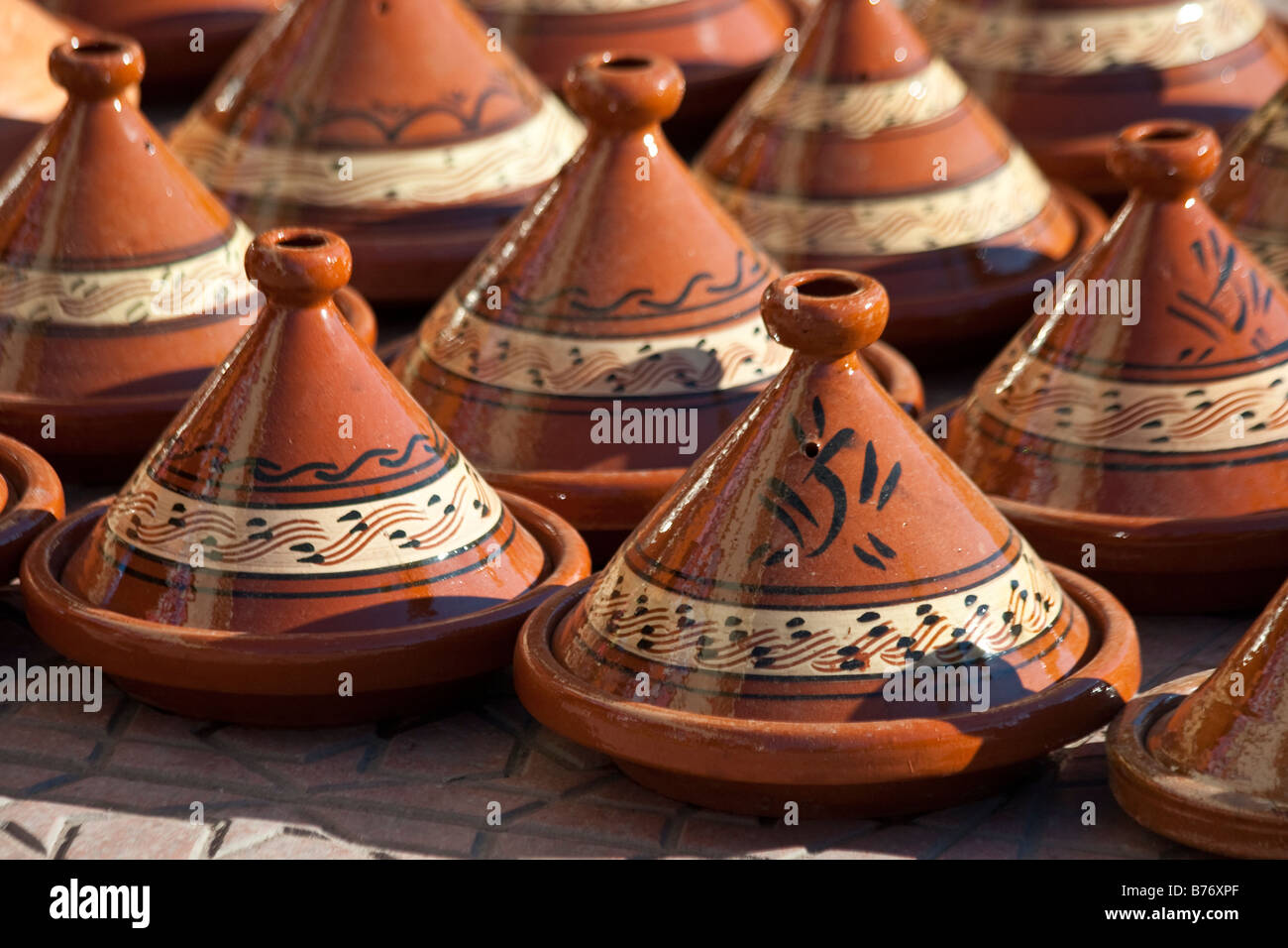 Tagine Pots in the Souk in Marrakesch Morocco Stock Photo - Alamy