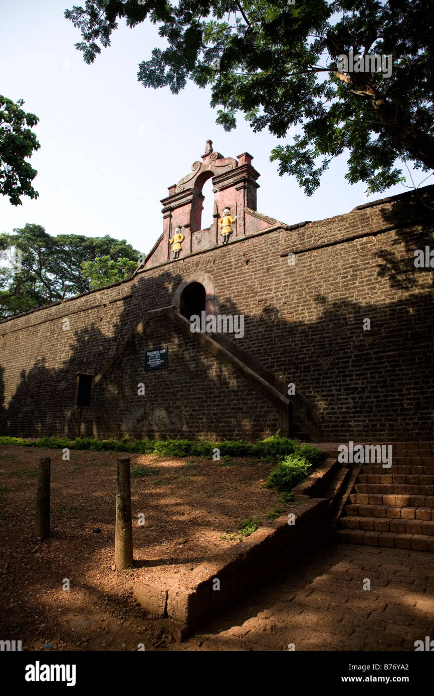 The shaded walls of the former British fortress in Thalassery (formerly ...